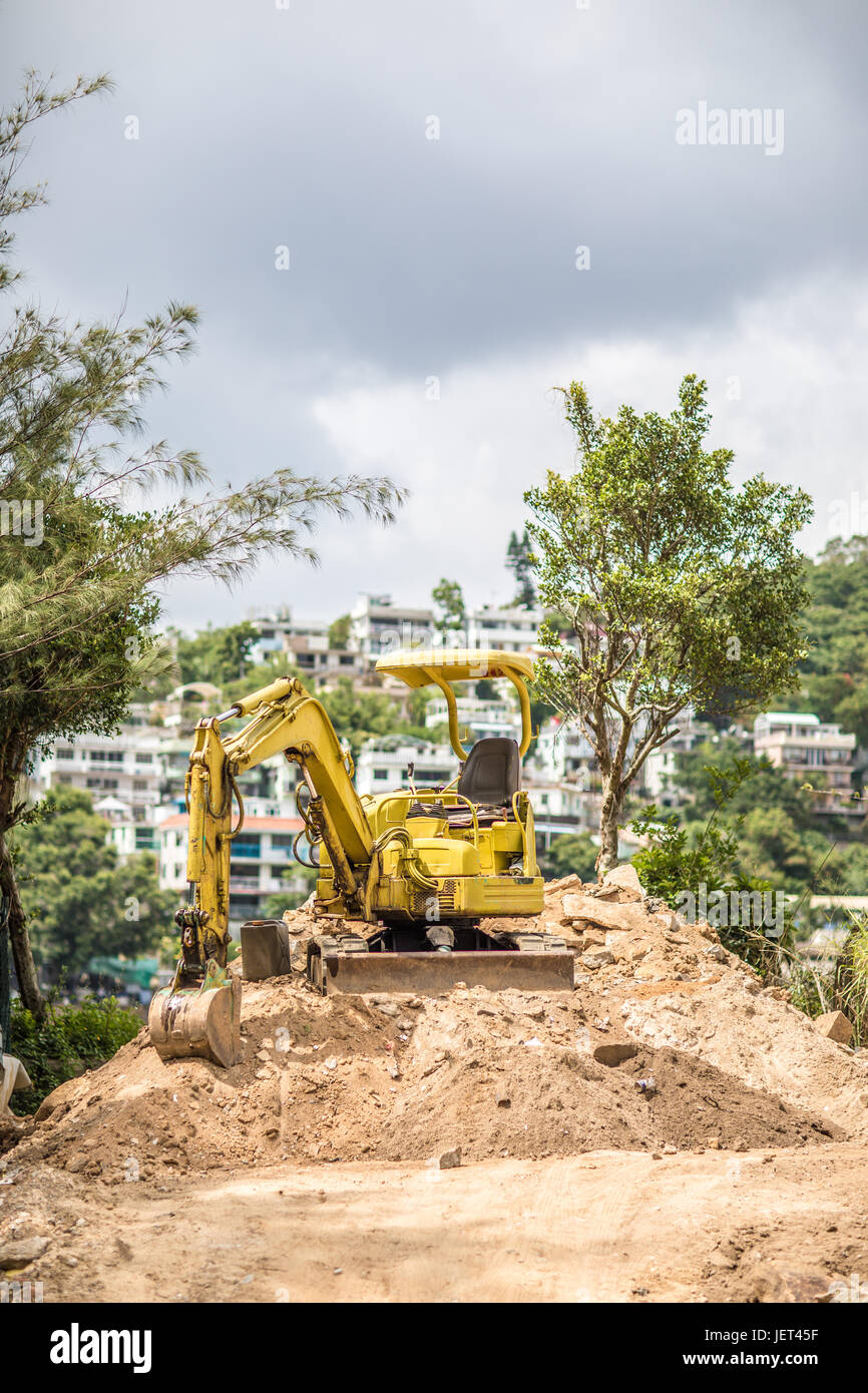 Excavators dig on construction site hi-res stock photography and images ...