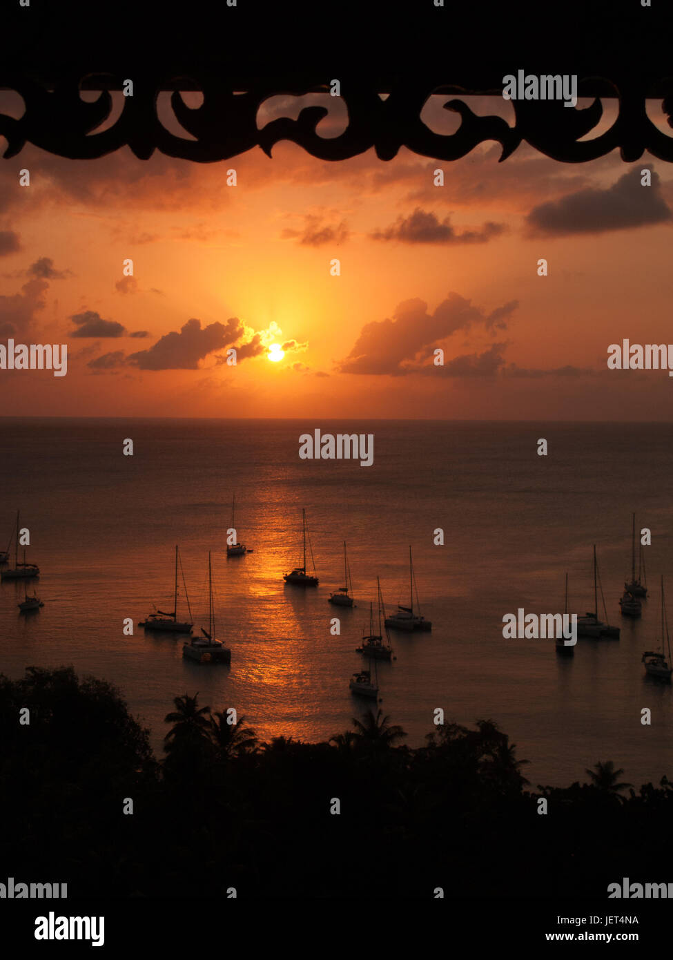 Setting sun hidden by tree hi-res stock photography and images - Alamy