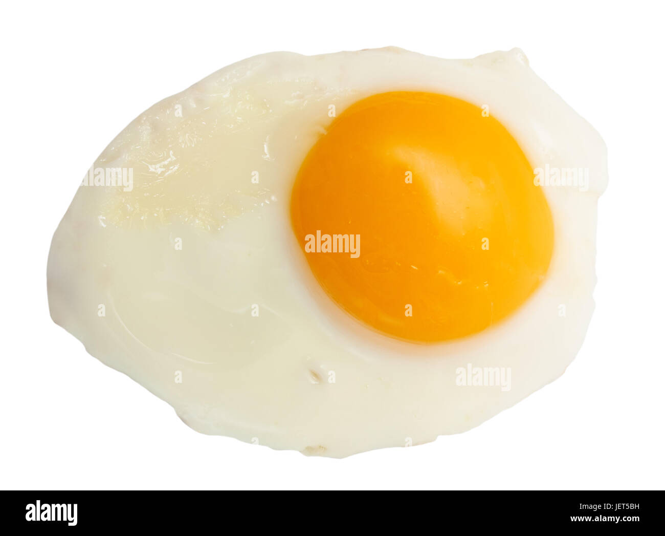 Fried egg sunny side up isolated on white Stock Photo - Alamy
