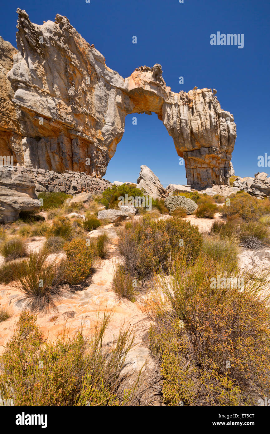 The remote Wolfsberg Arch in the Cederberg Wilderness in South Africa ...