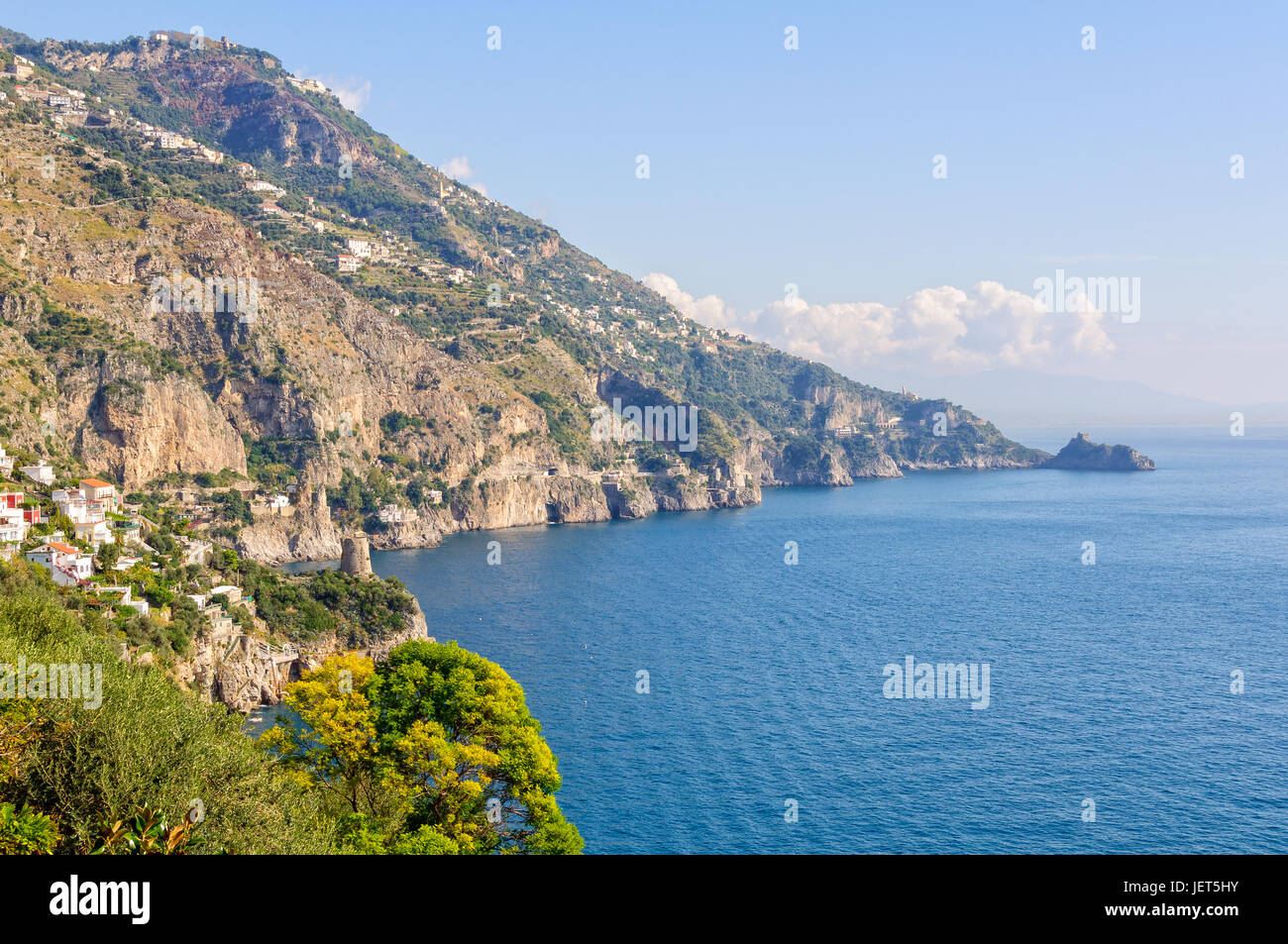 The beautiful bay of Praiano is between Positano and Amalfi - Amalfi ...