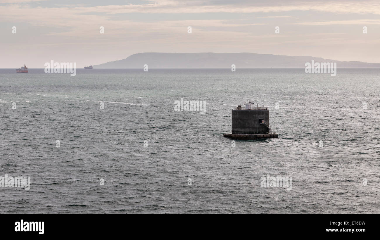 The Nab Tower in the Solent close to the Isle of Wight. Picture date ...