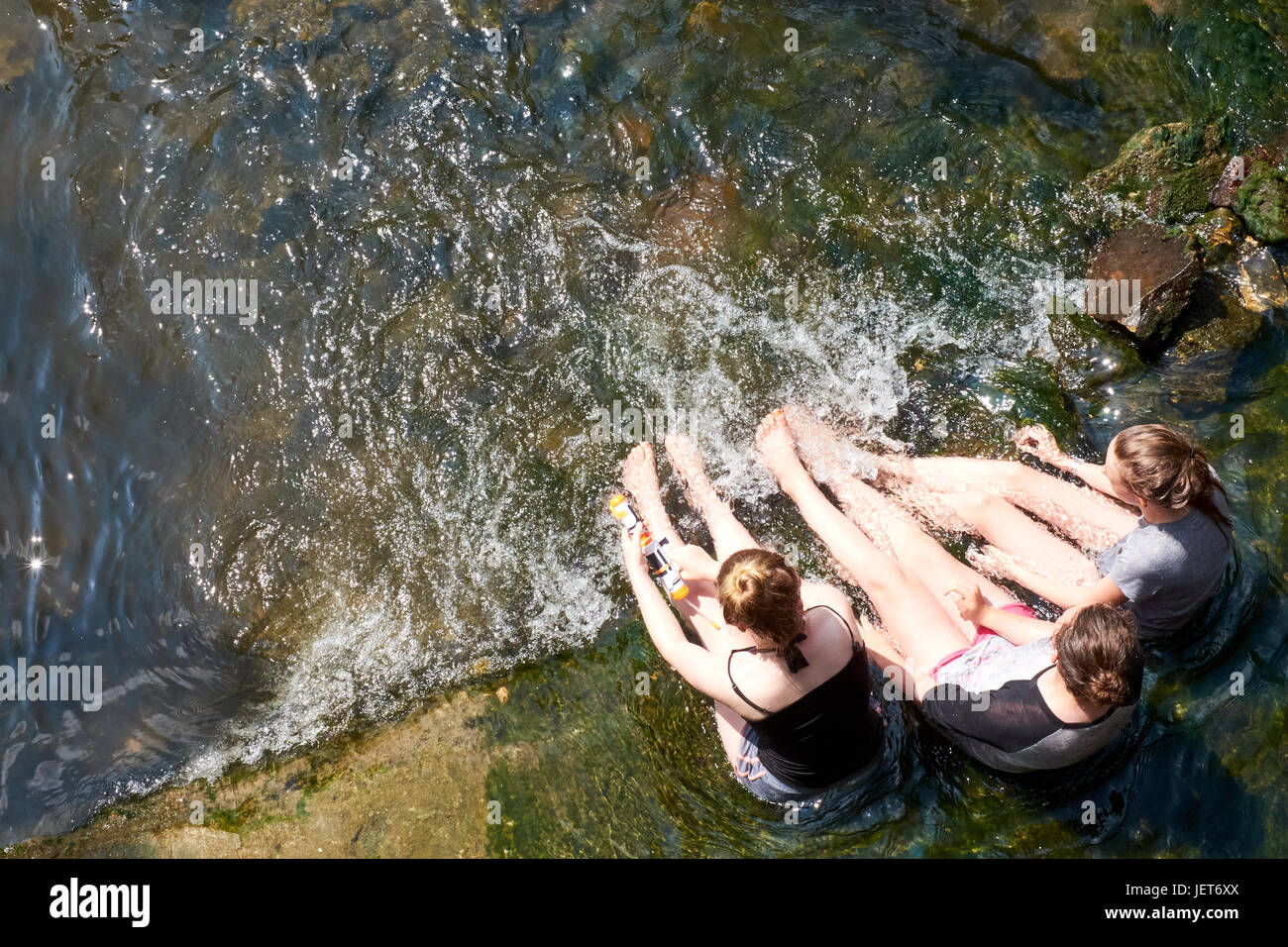 Children paddling stream uk hi-res stock photography and images - Alamy