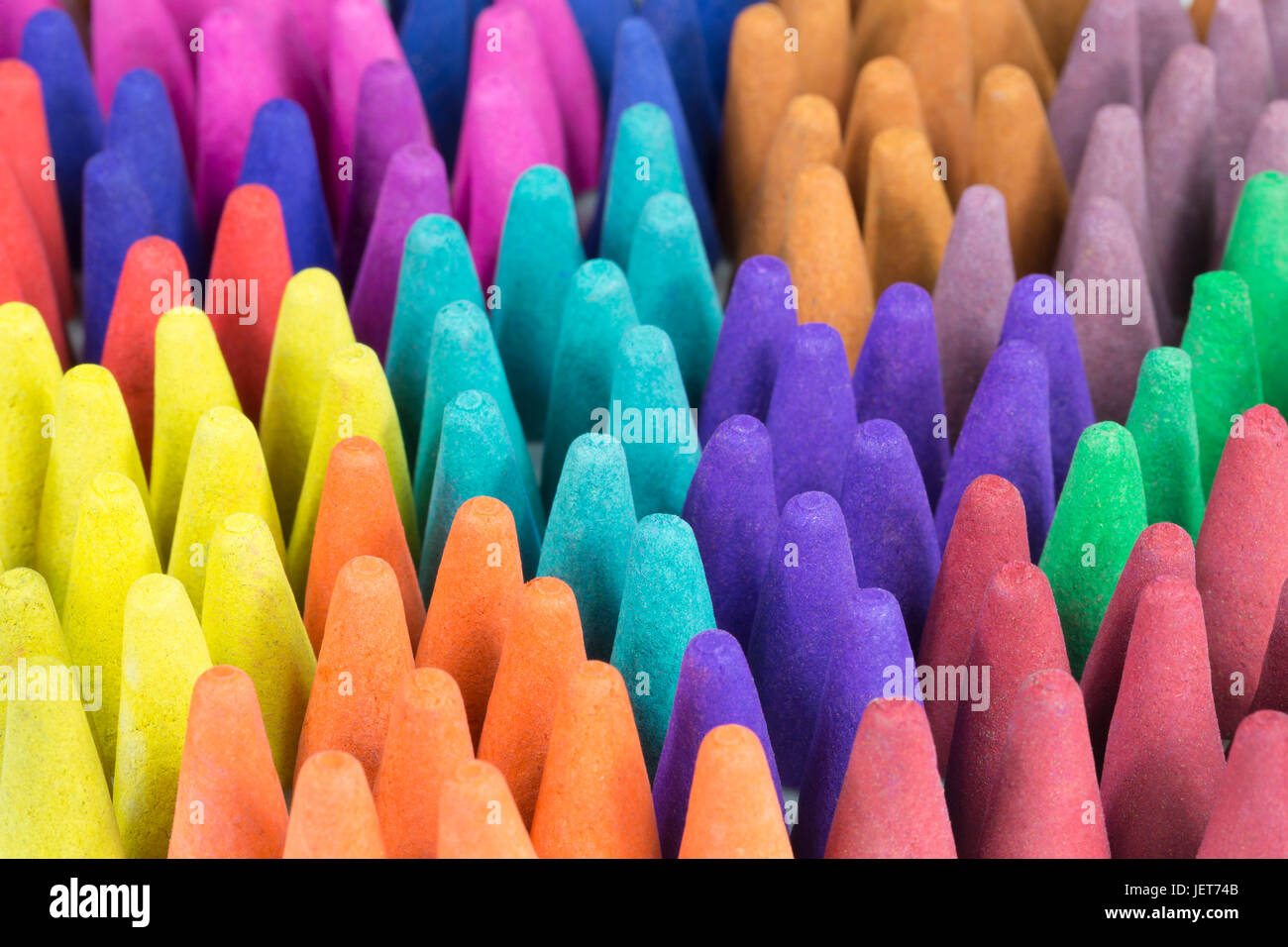 Colourful incense cones Stock Photo - Alamy