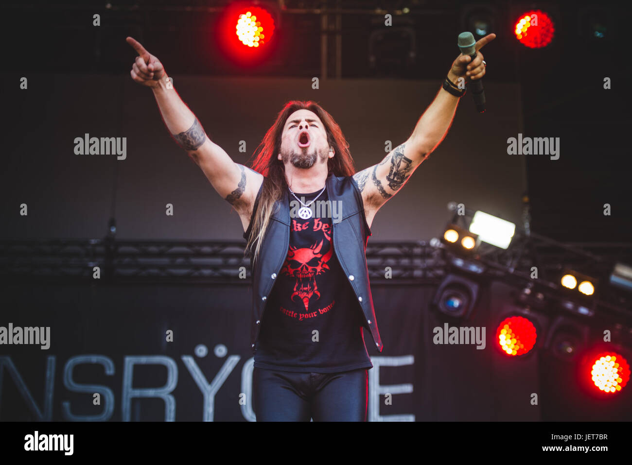 June 16, 2017: Queensryche performing live at the Hellfest Festival ...