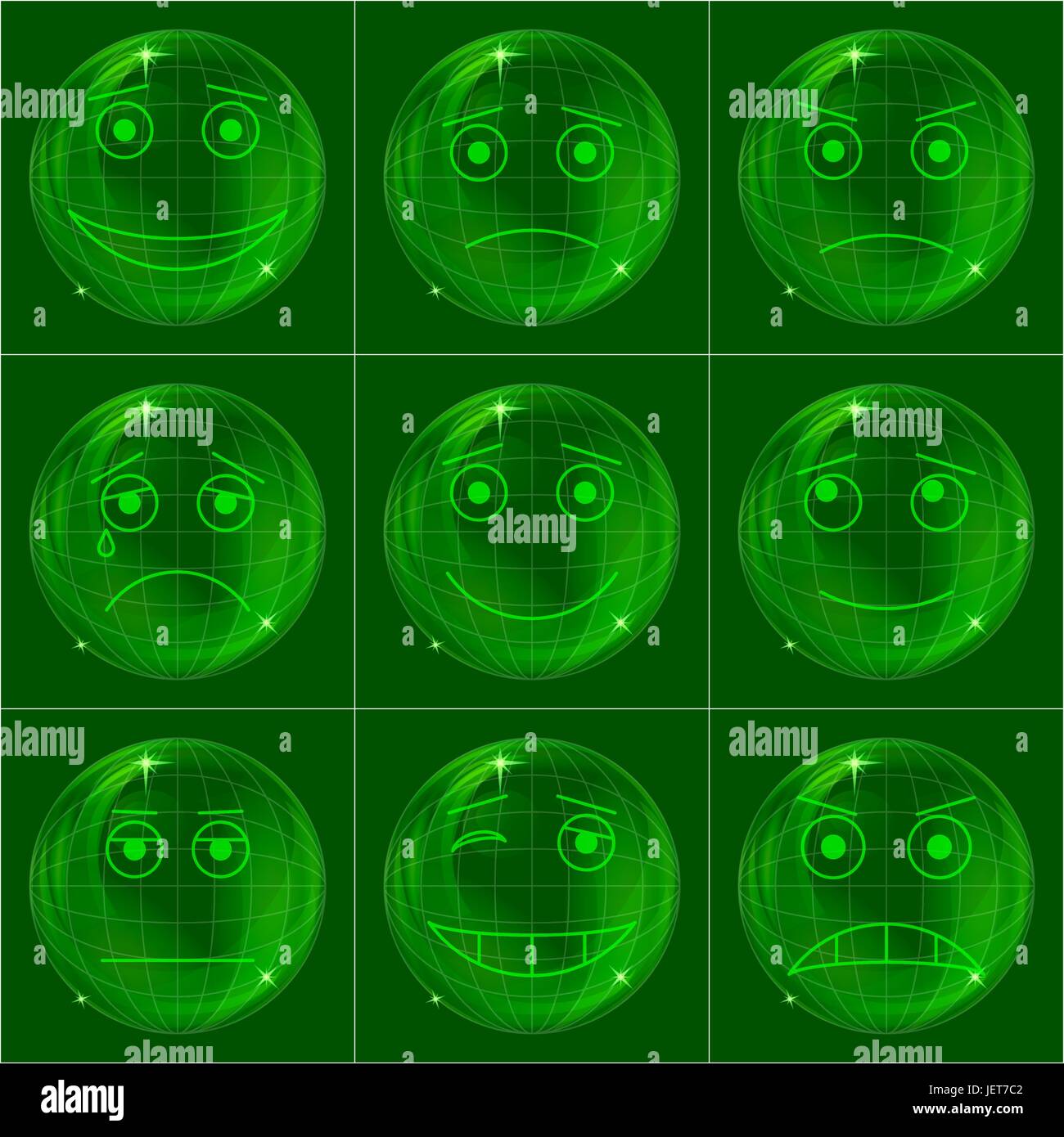 Green Smiley Face Button Stock Vector Images - Alamy