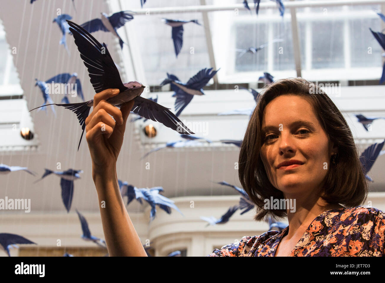 London, UK. 27 June 2017. French designer Mathilde Nivet transforms Mayfair's Burlington Arcade ...
