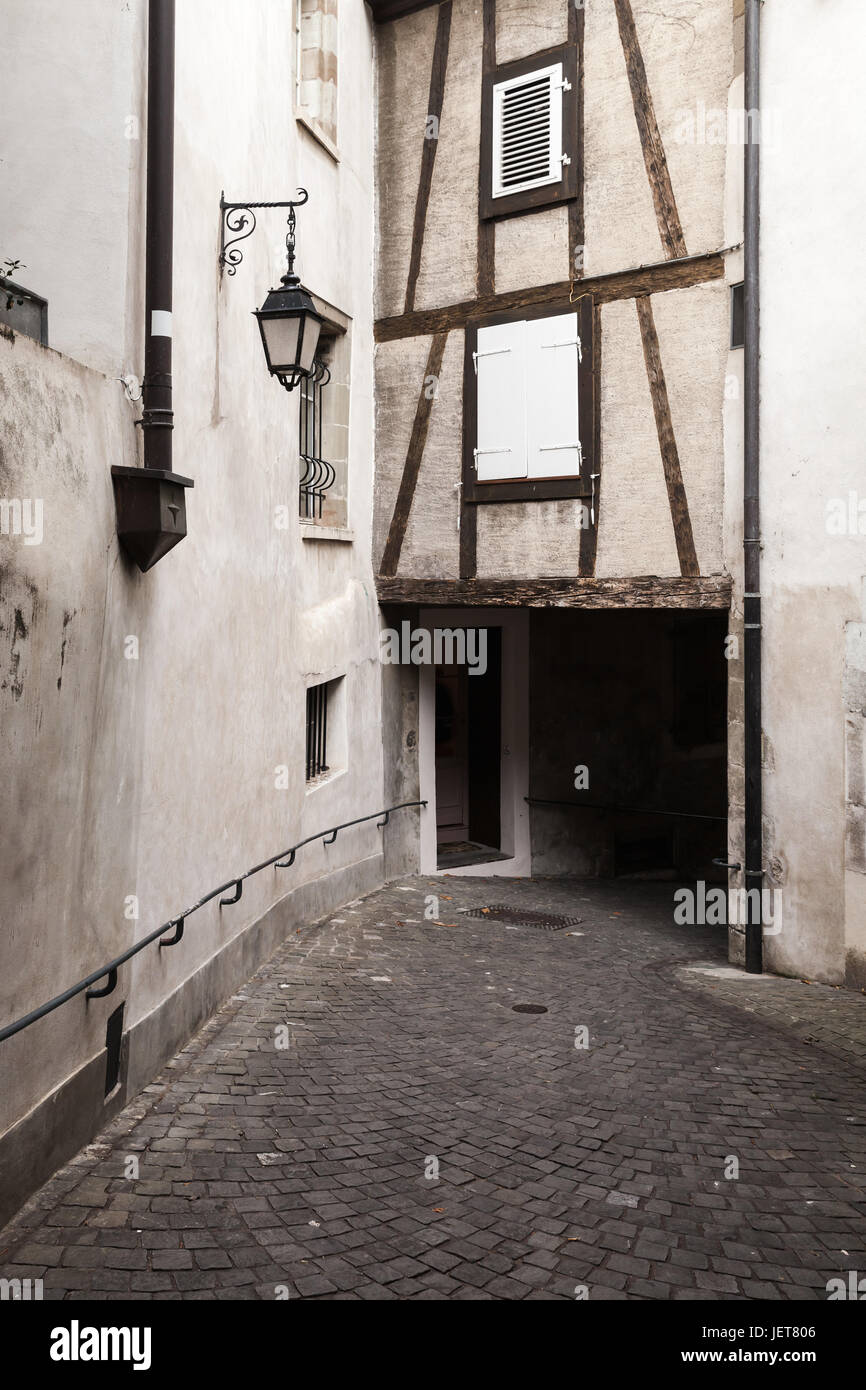 Old town of Geneva, Switzerland. Vertical street view Stock Photo - Alamy