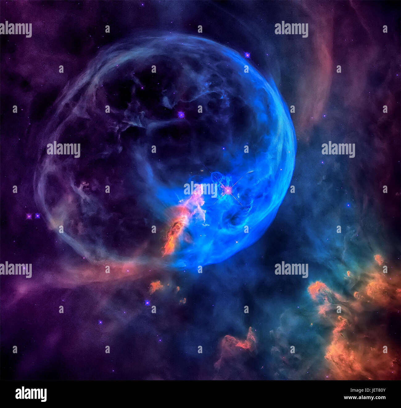 The Bubble Nebula, also known as NGC 7653, is an emission nebula located 8 000 light-years away ...