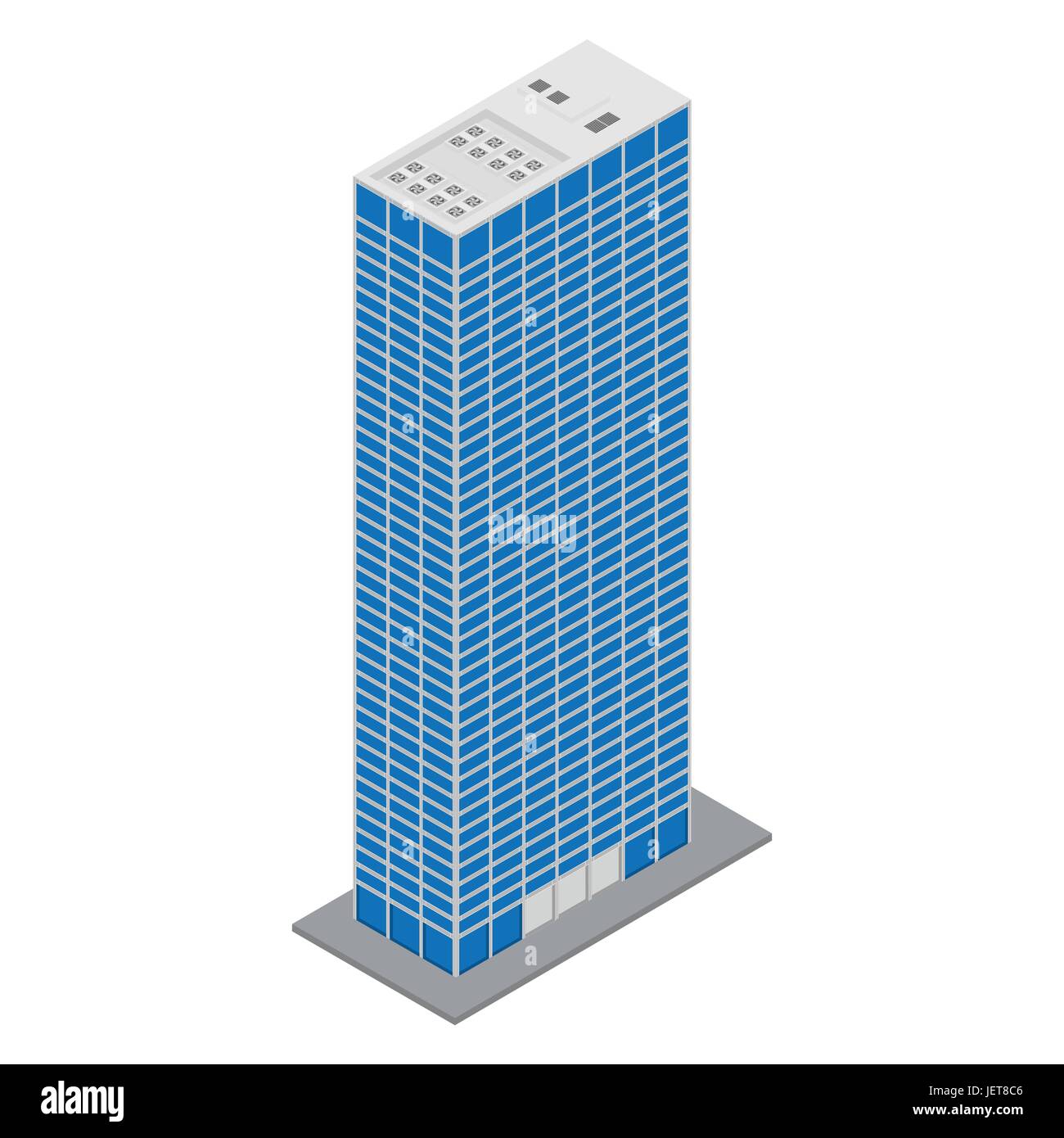 Vector illustration 3d isometric perspective modern skyscraper or ...