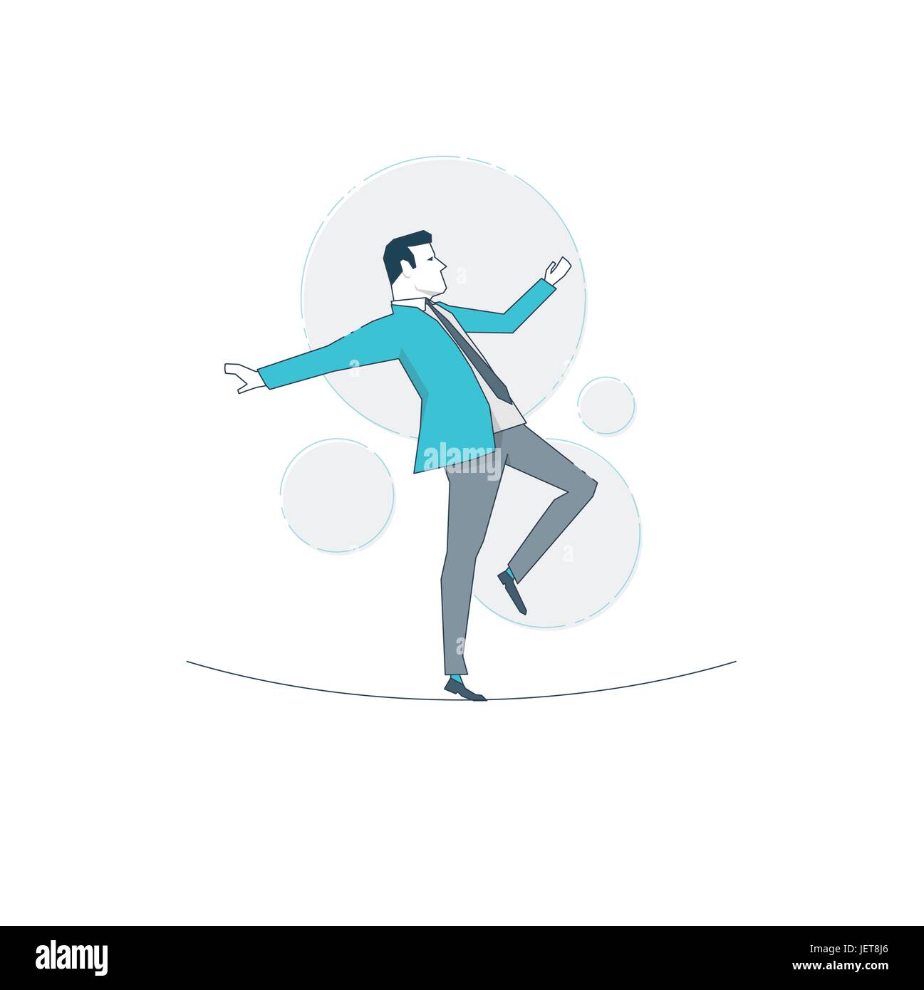 Business concept vector illustration. Risky works concept Stock Vector ...