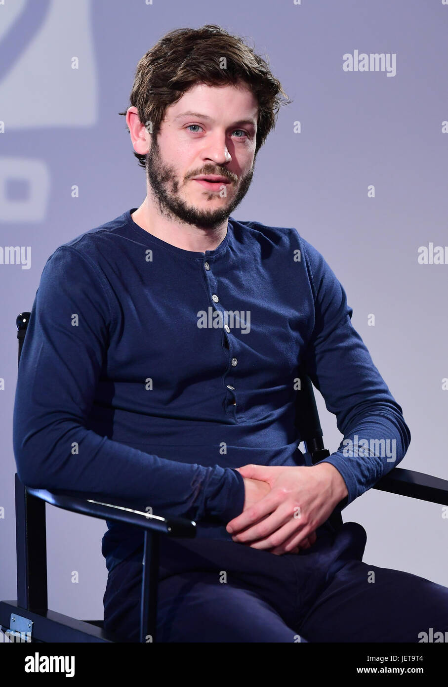 Iwan Rheon speaks during a BUILD event at Shropshire House, in London ...