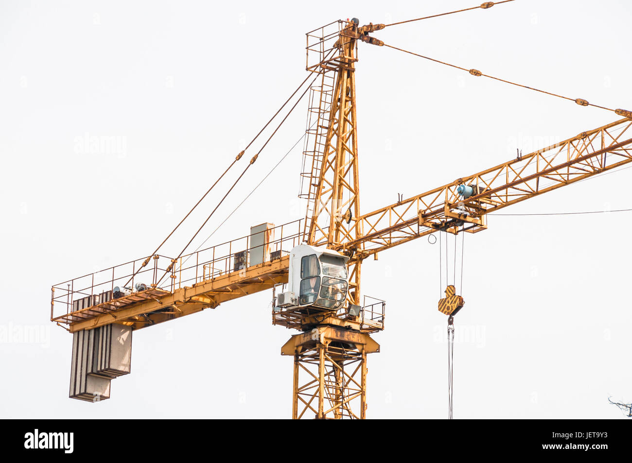 Construction crane building process in hi-res stock photography and ...