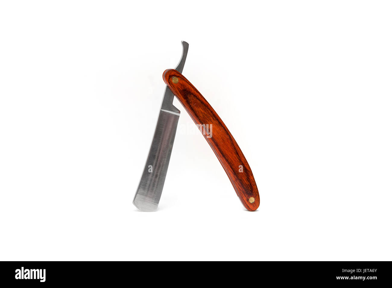 Vintage straight razor isolated on white background Stock Photo - Alamy