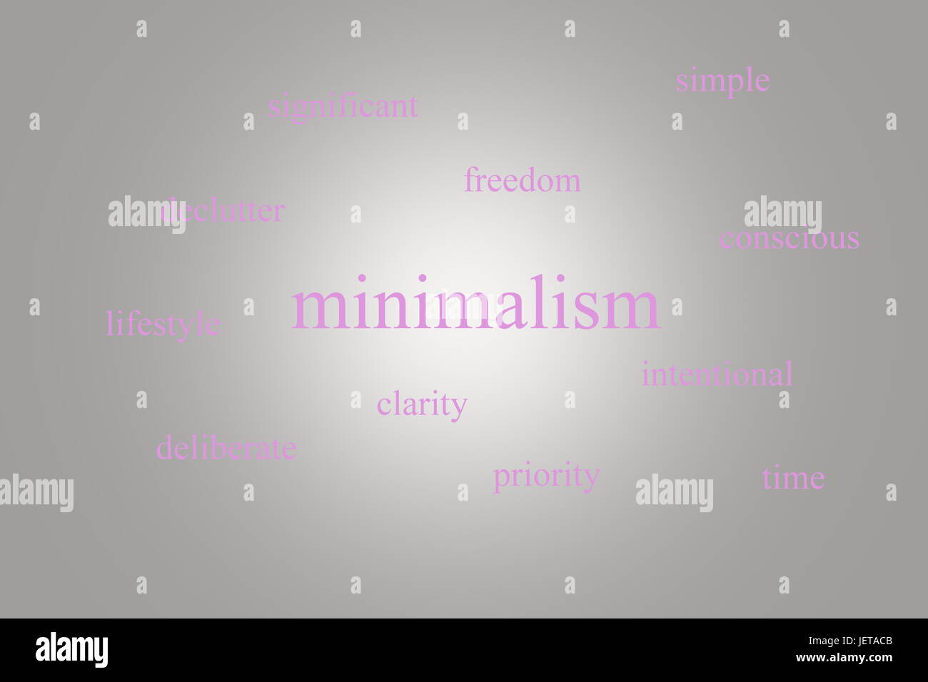 Infographic about minimalism Stock Photo - Alamy