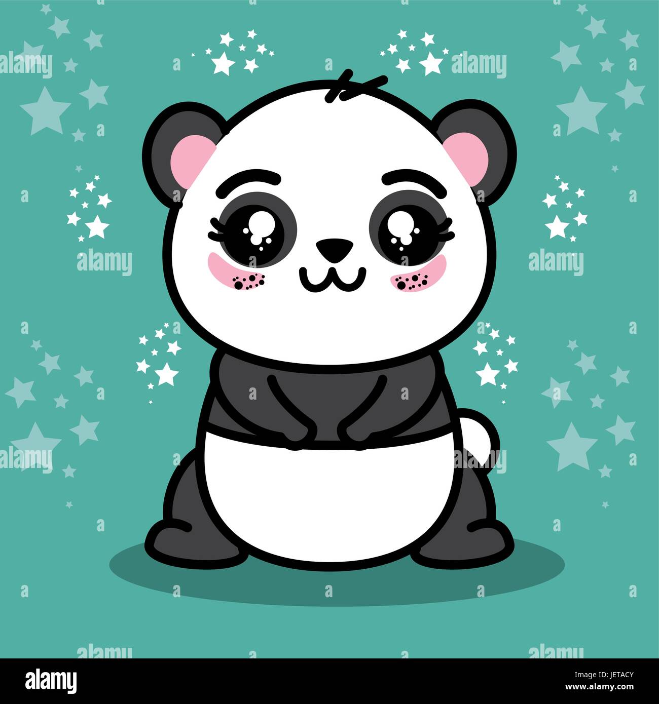 Cute panda animal cartoon Stock Vector Image & Art - Alamy