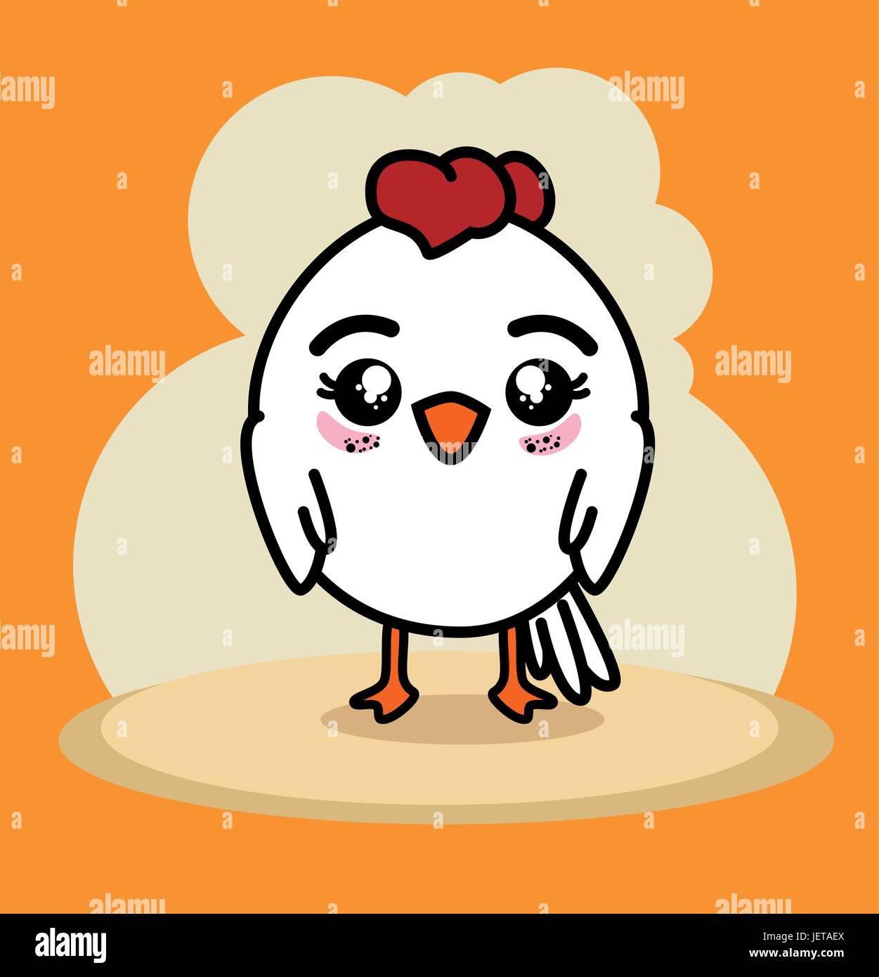 Cute little chicken cartoon Stock Vector Image & Art - Alamy