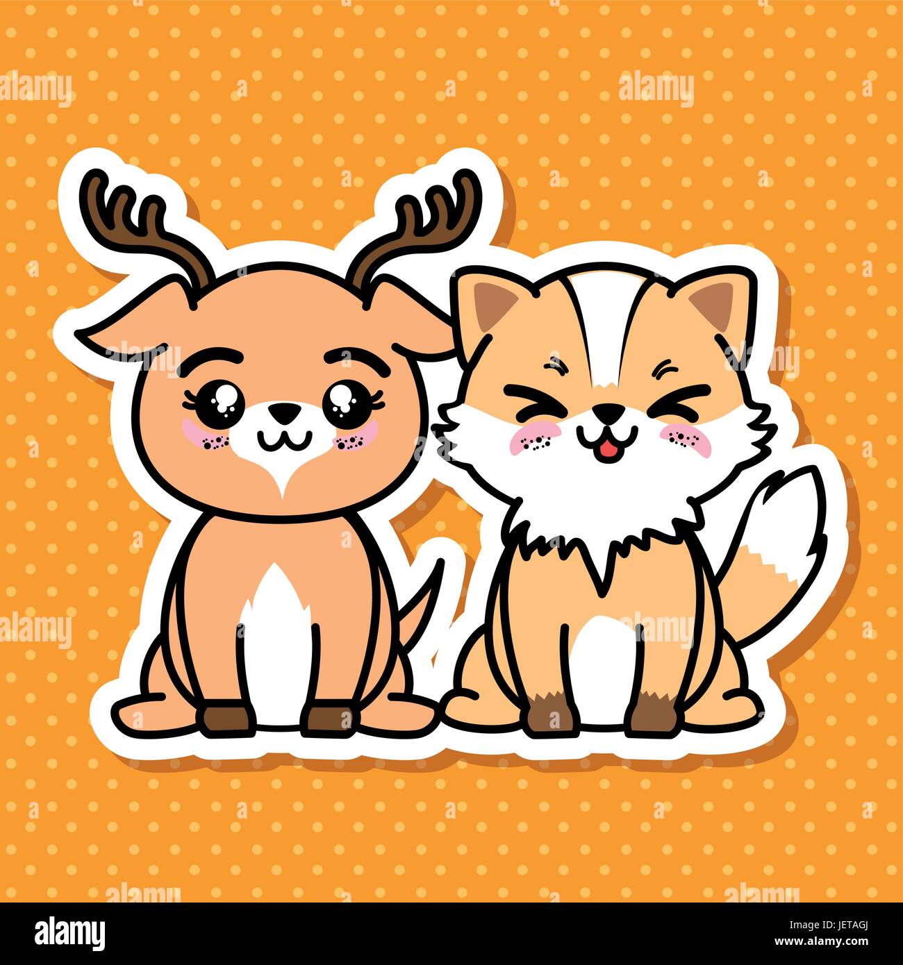 Cute and lovely animals cartoon Stock Vector Image & Art - Alamy