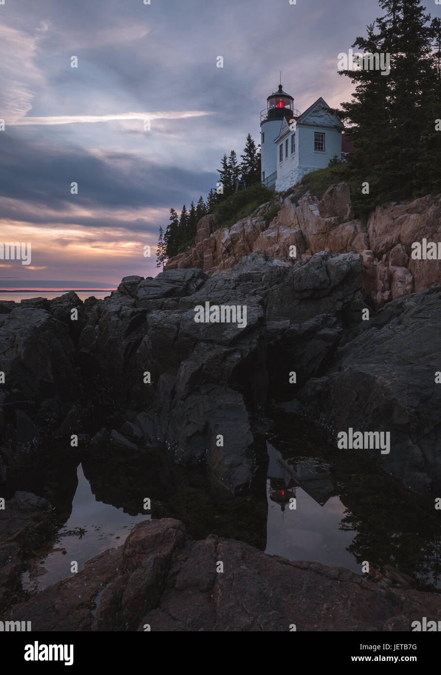 Bass Harbor lighthouse Stock Photo - Alamy