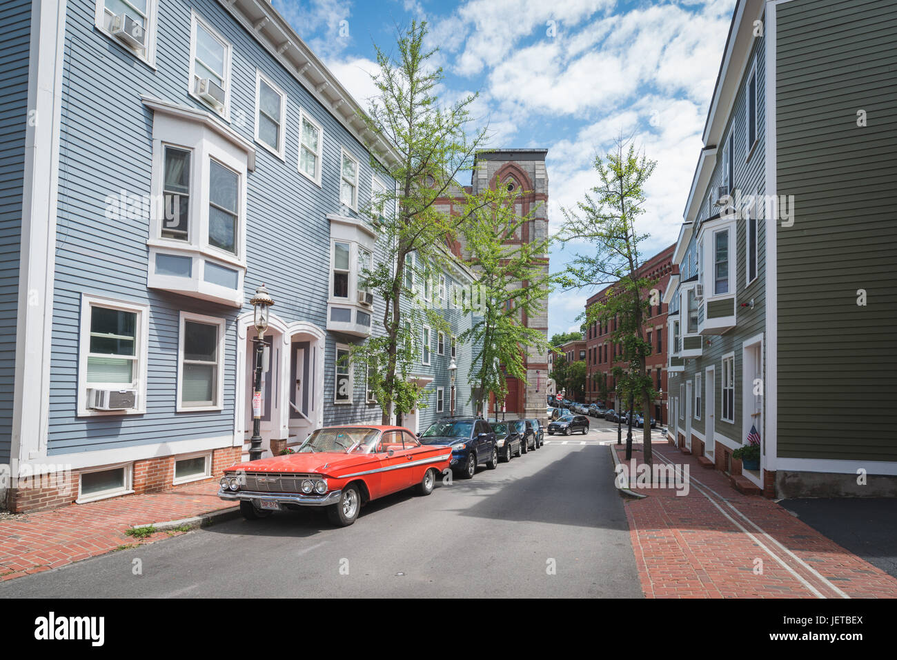 Boston street scene Stock Photo - Alamy