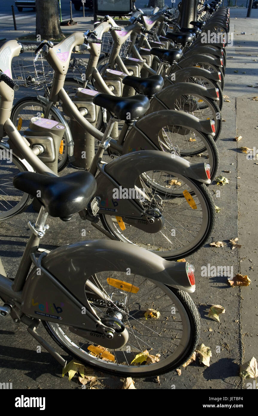 France, Paris, rent bicycles, Velib, series Stock Photo - Alamy