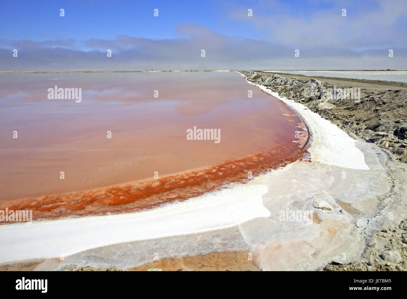 Namibia, Namib desert, Walvis Bay, evaporation cymbal, sea salt ...
