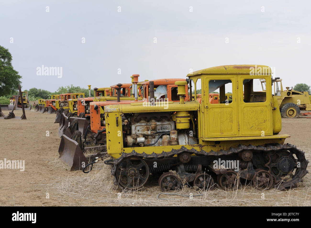 Construction vehicles, old, North Korean, communist time of Ethiopia ...