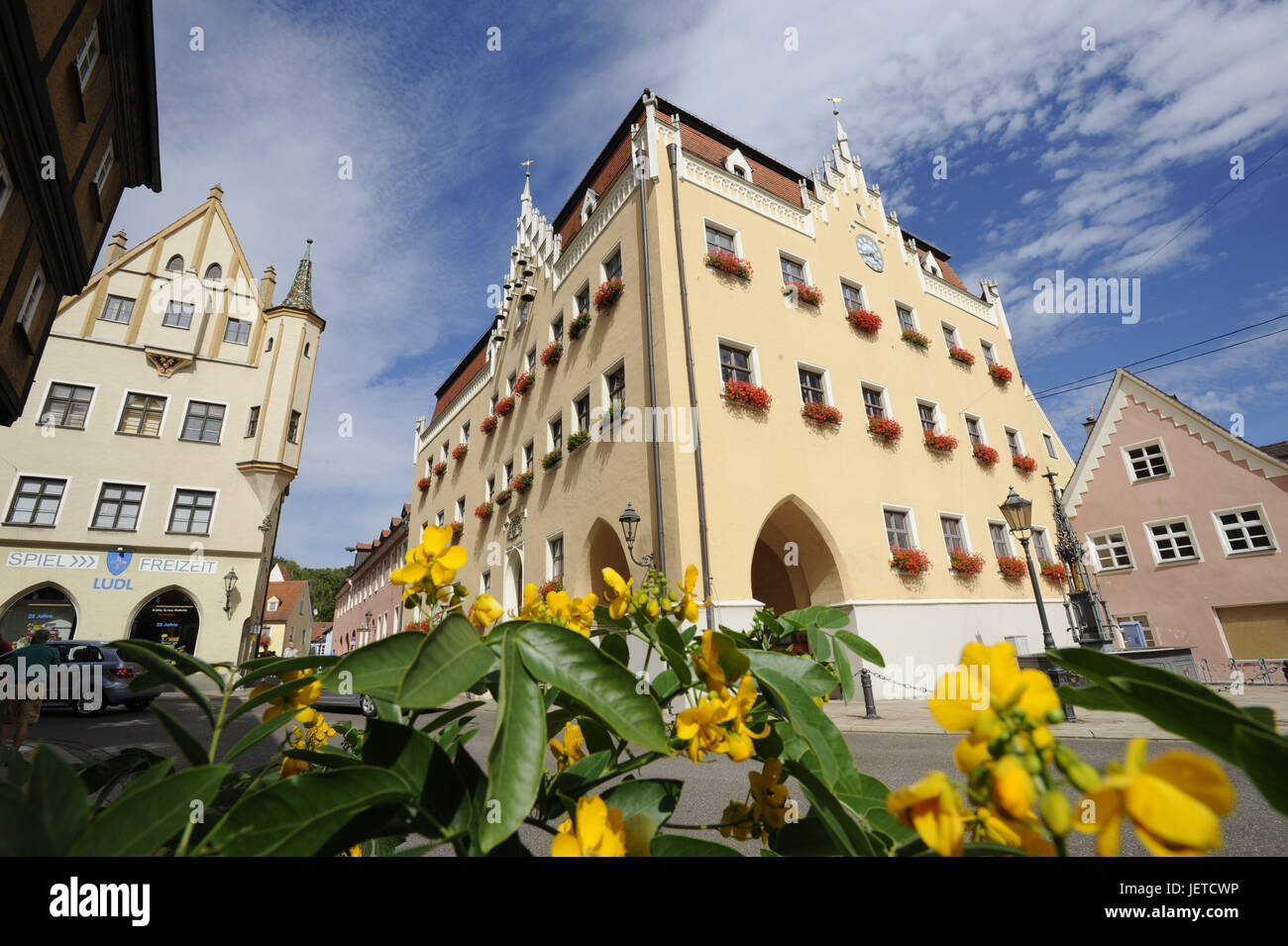 Germany, Bavaria, Donauwoerth, Reichsstrasse, city hall, city hall ...