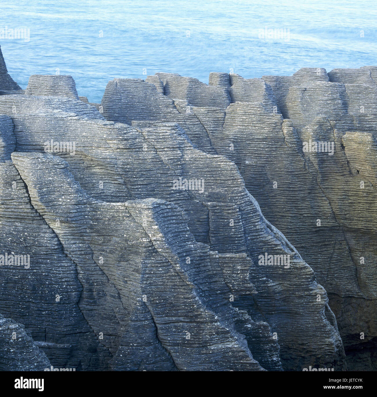 New Zealand, south island, Paparoa national park, Punakaiki, Pancake of ...