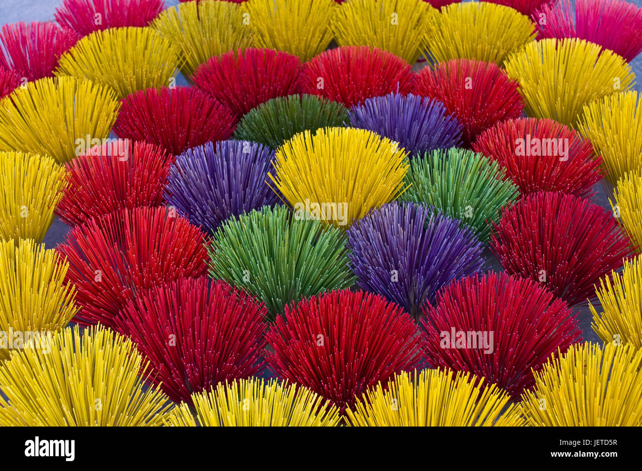 Coloured brooms, Gee up, Vietnam Stock Photo - Alamy