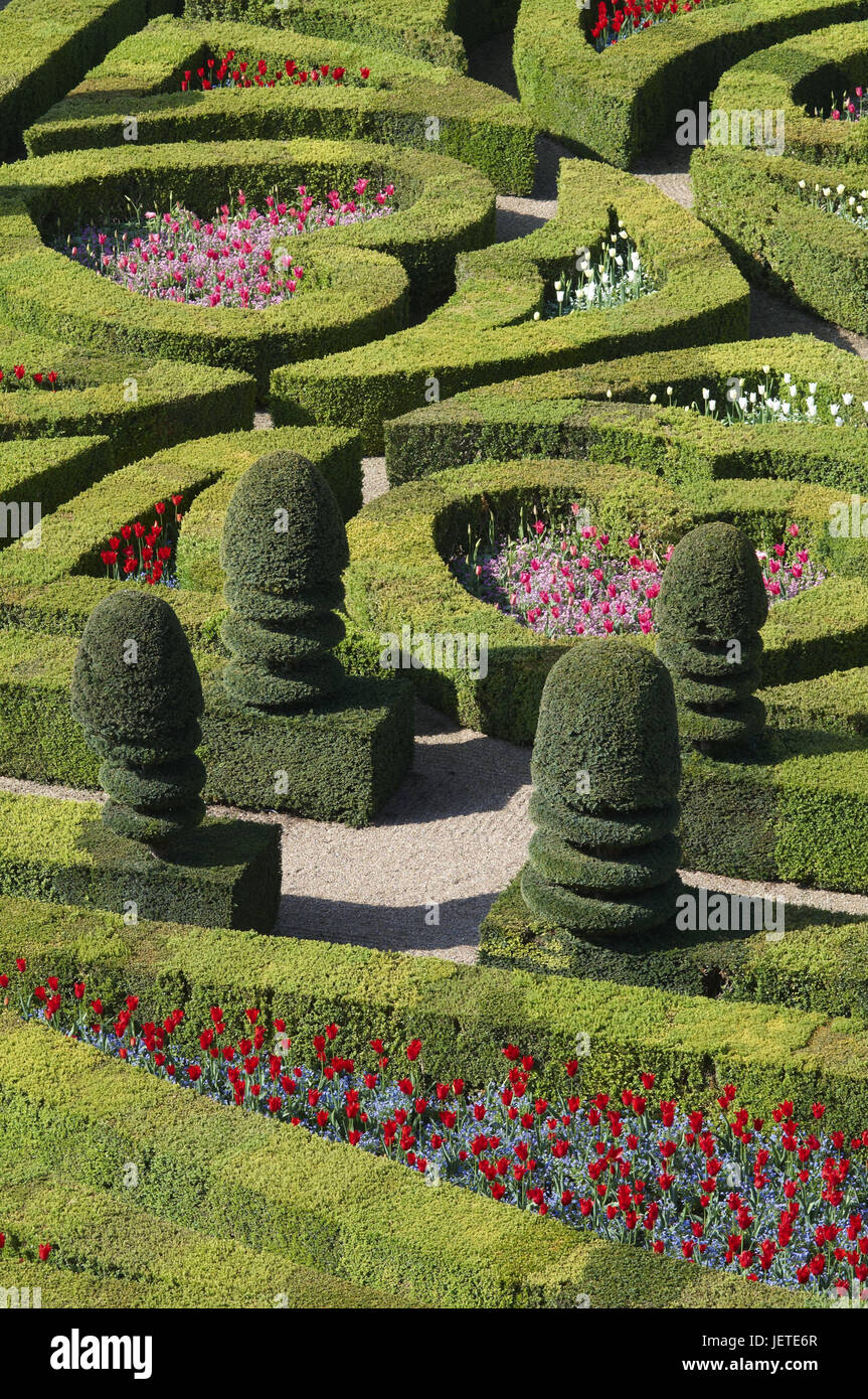France, lock Villandry, lock garden Stock Photo - Alamy