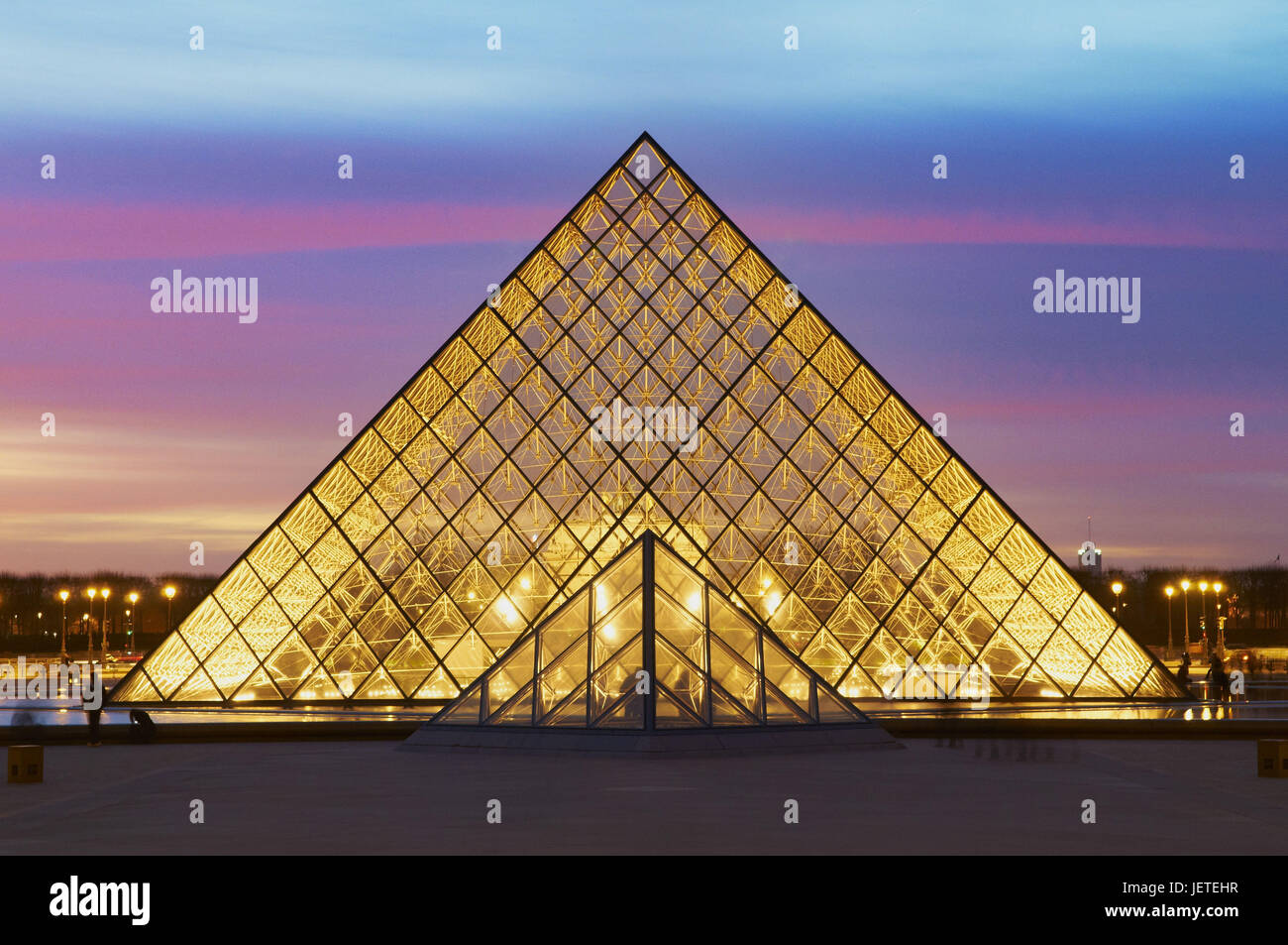 France, Paris, Louvre and glass pyramid Stock Photo - Alamy