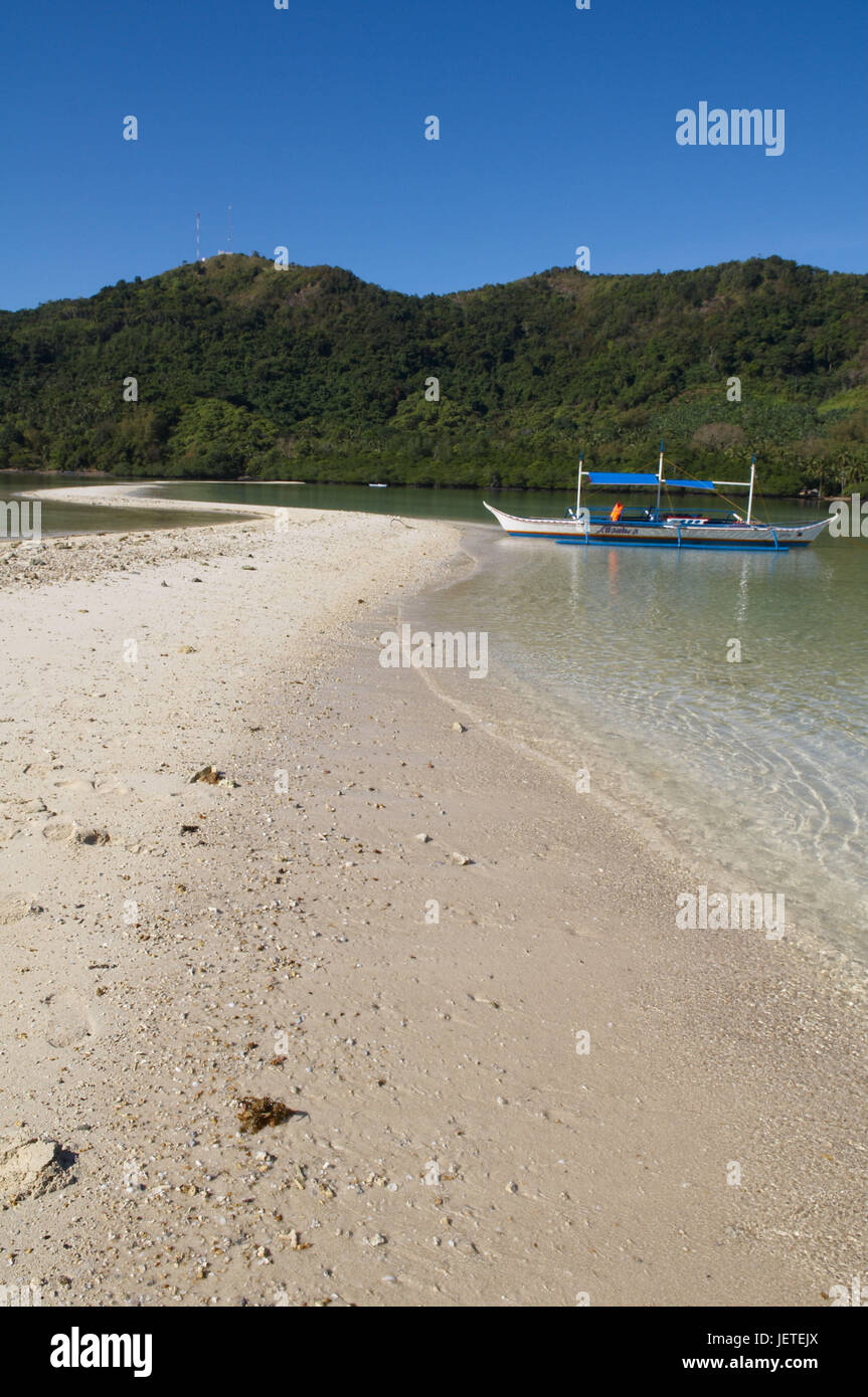 The Philippines, Palawan island, boot on the beach Stock Photo - Alamy