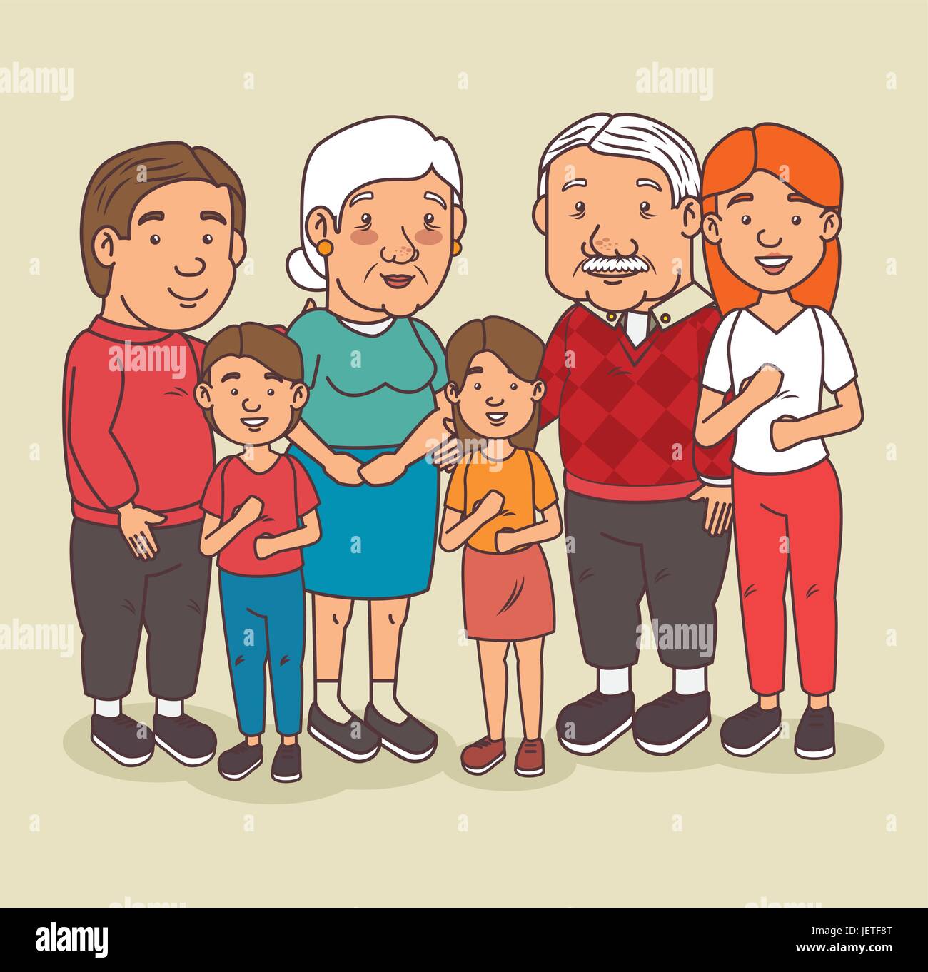 Lovely family cartoon vector illustration graphic design Stock Vector ...