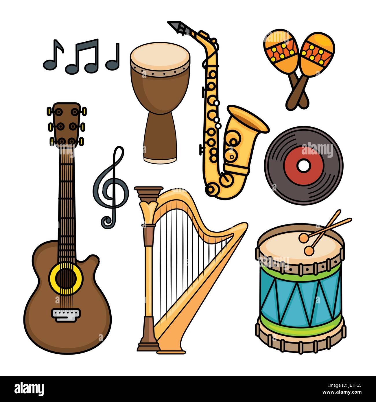 Musical instruments sound recording Cut Out Stock Images & Pictures - Alamy
