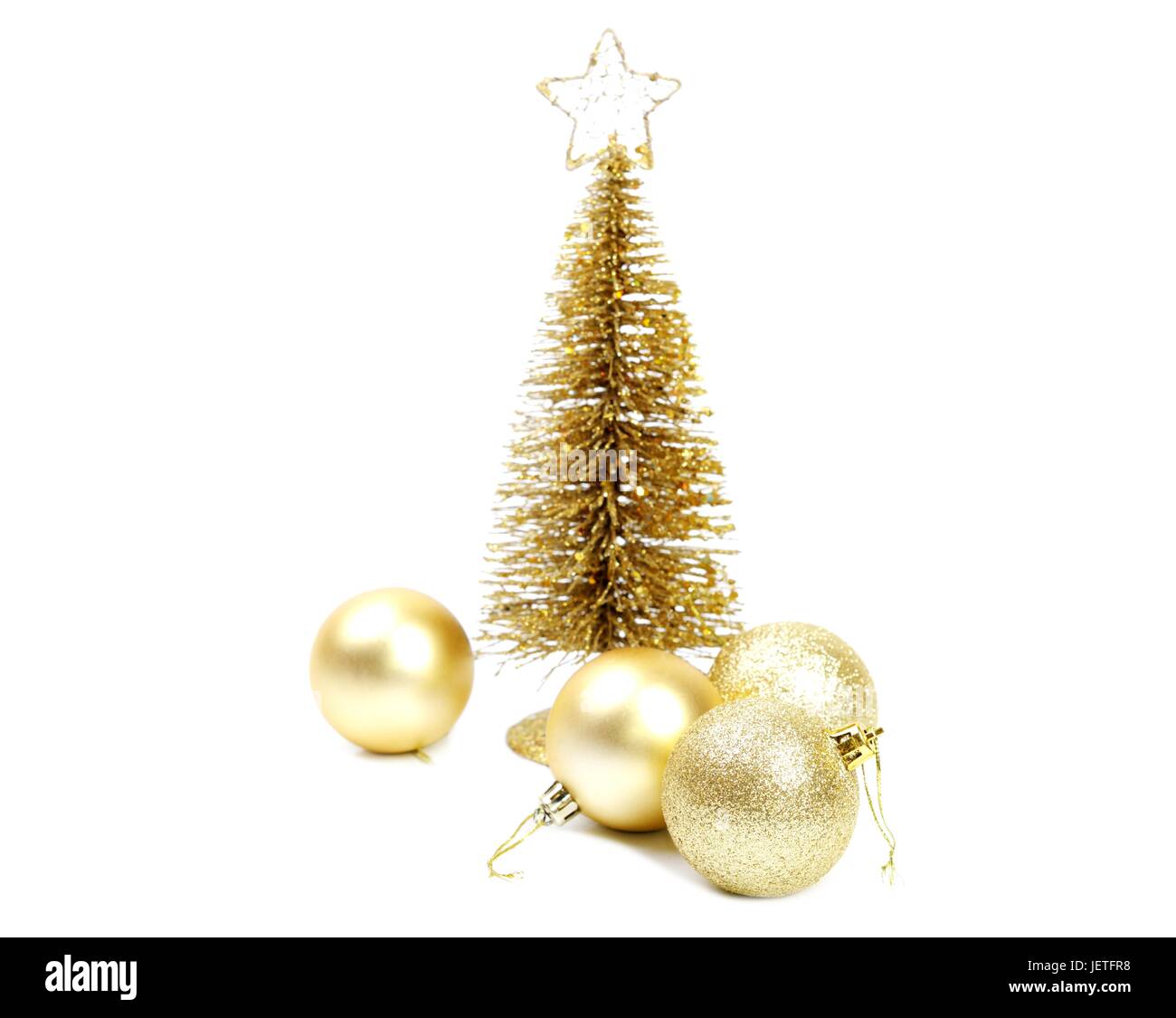 Golden Christmas tree Stock Photo - Alamy
