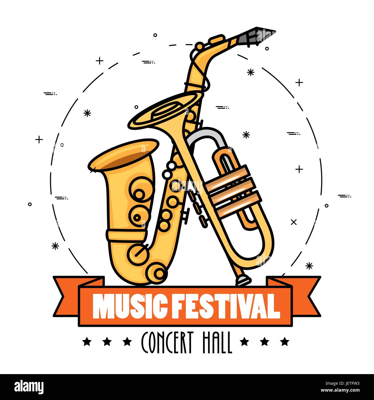 Crowd outdoor festival rock concert Stock Vector Images - Alamy