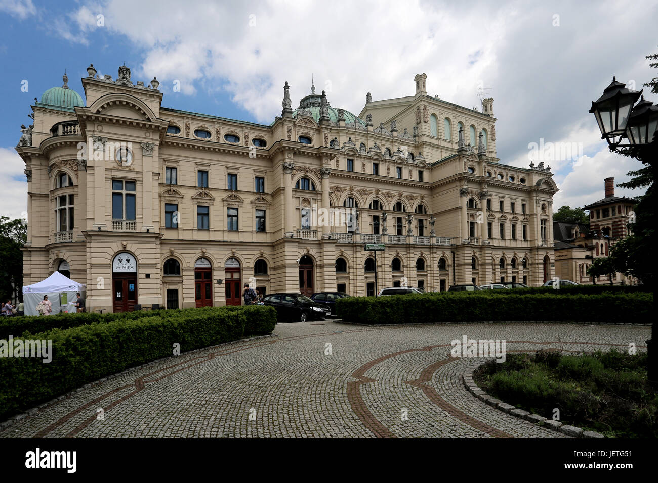 Juliusza Slowacki Theater in the Old Town district of Krakow in Poland ...