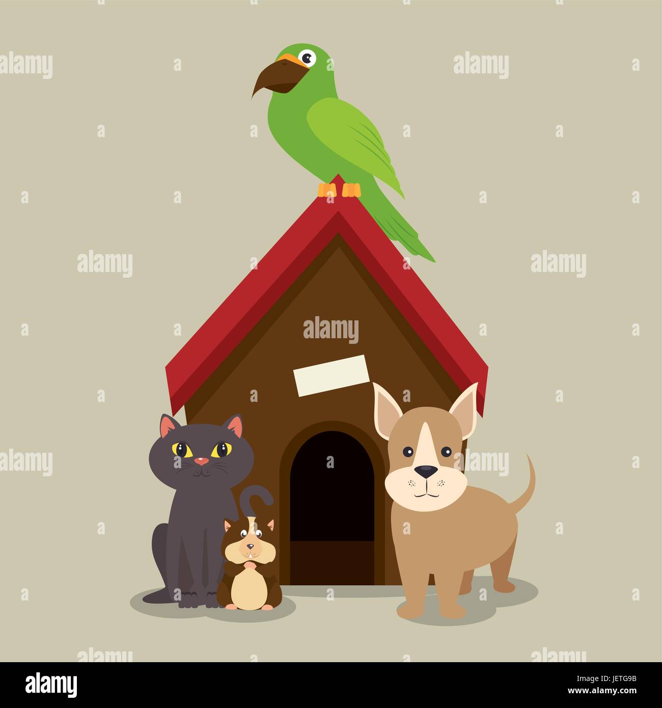 set of home animals pets Stock Vector Image & Art - Alamy