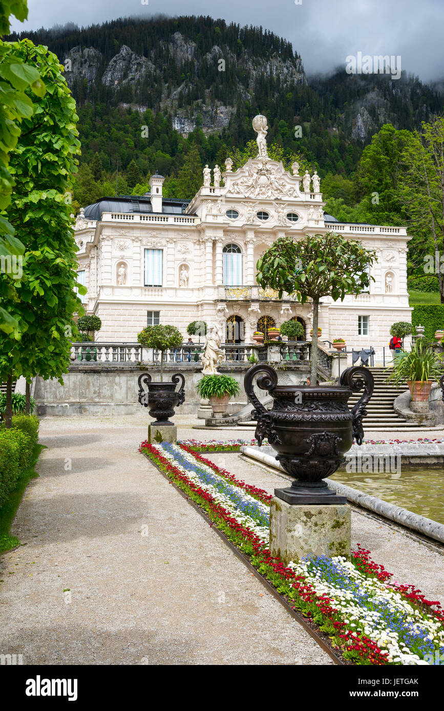 Ettal, Germany - June 5, 2016: Linderhof Palace in Baviera, Germany ...