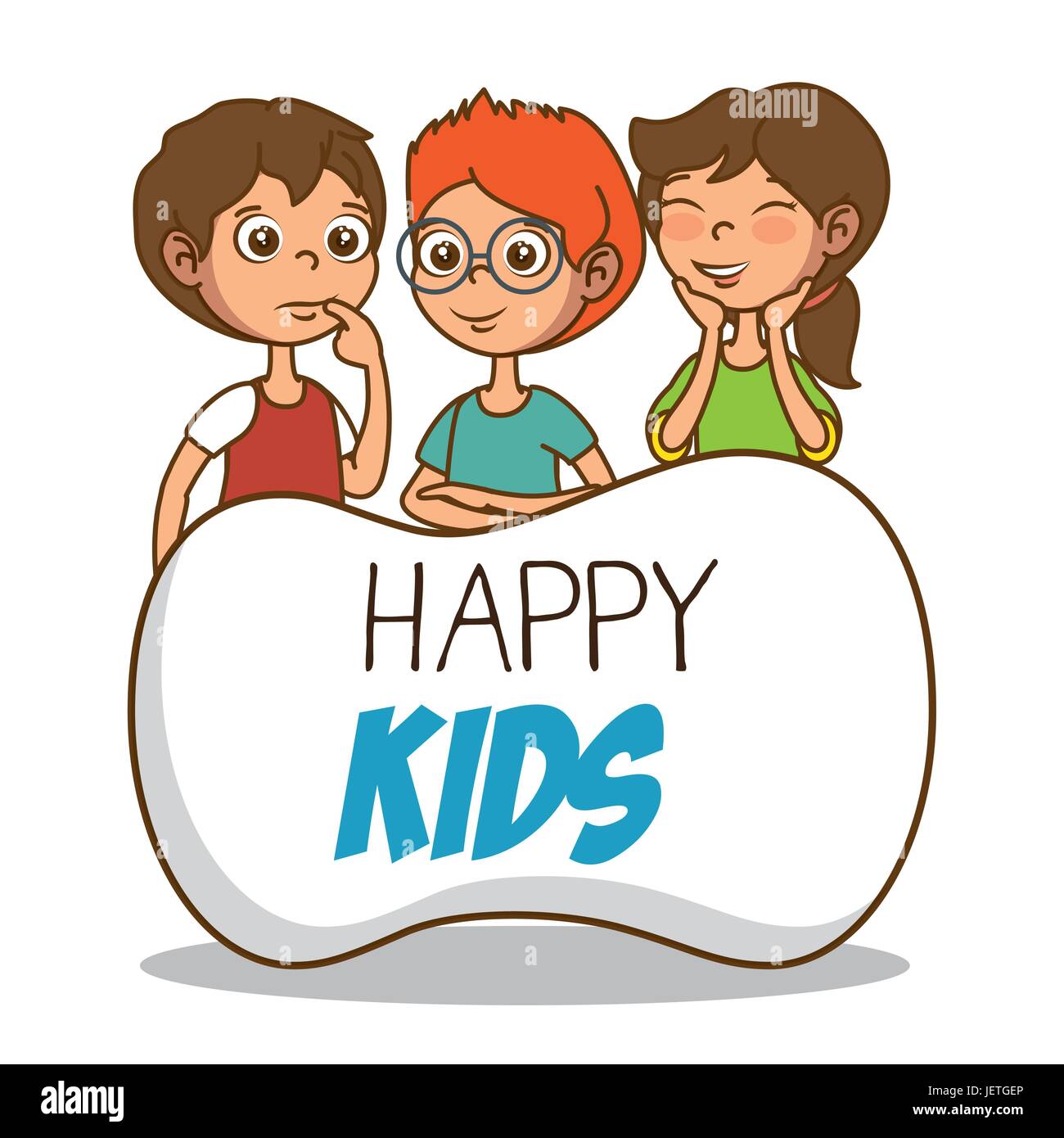 happy kids cartoon Stock Vector Image & Art - Alamy