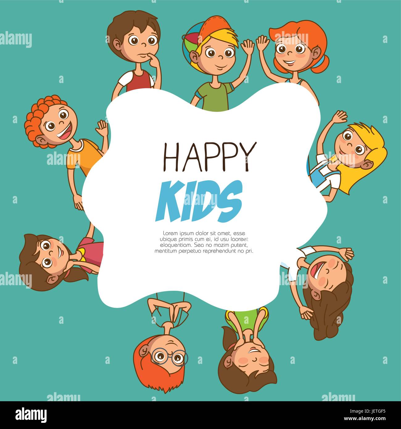 cute cartoon kids frame Stock Vector Image & Art - Alamy