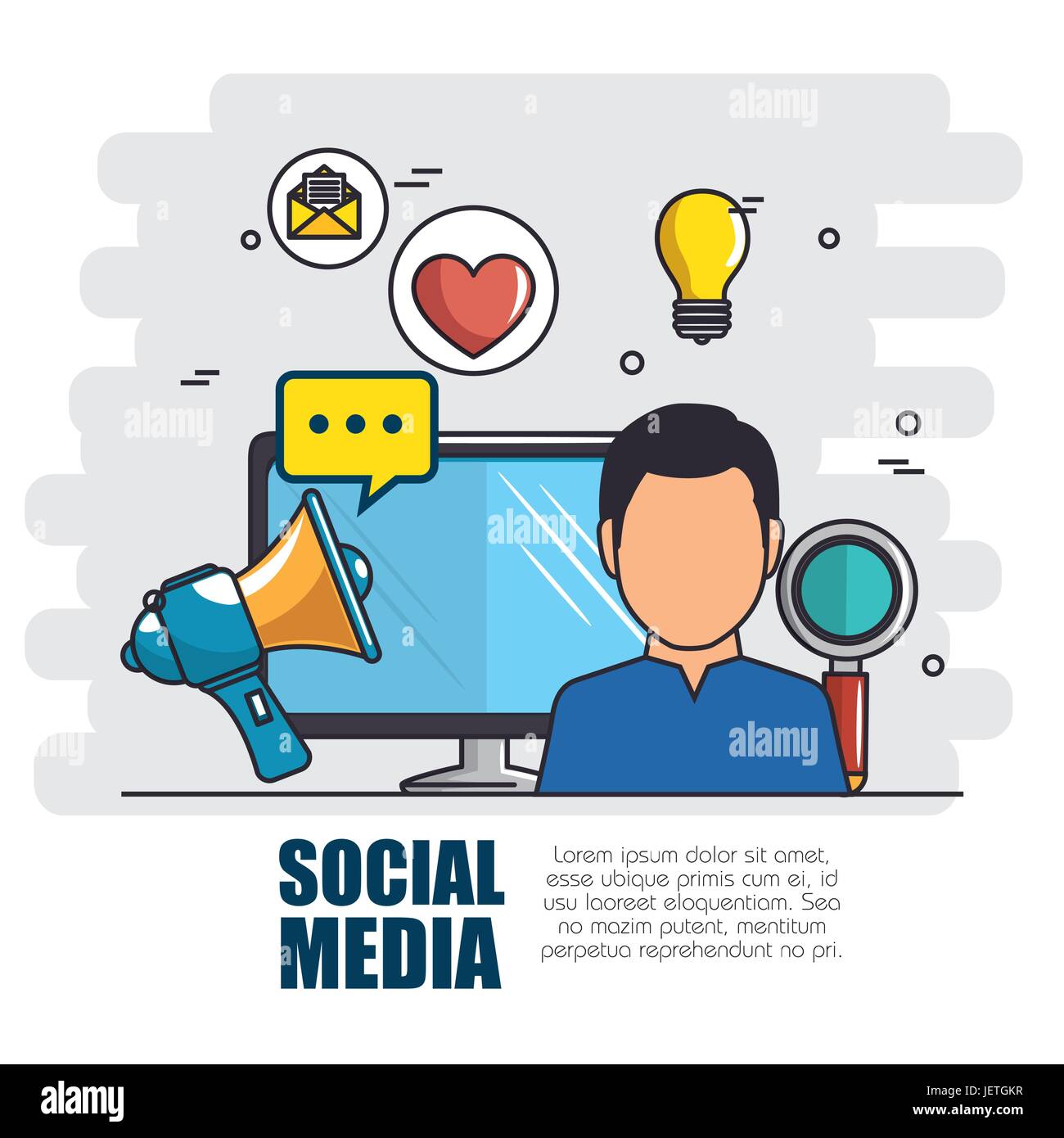 social media network concept Stock Vector Image & Art - Alamy