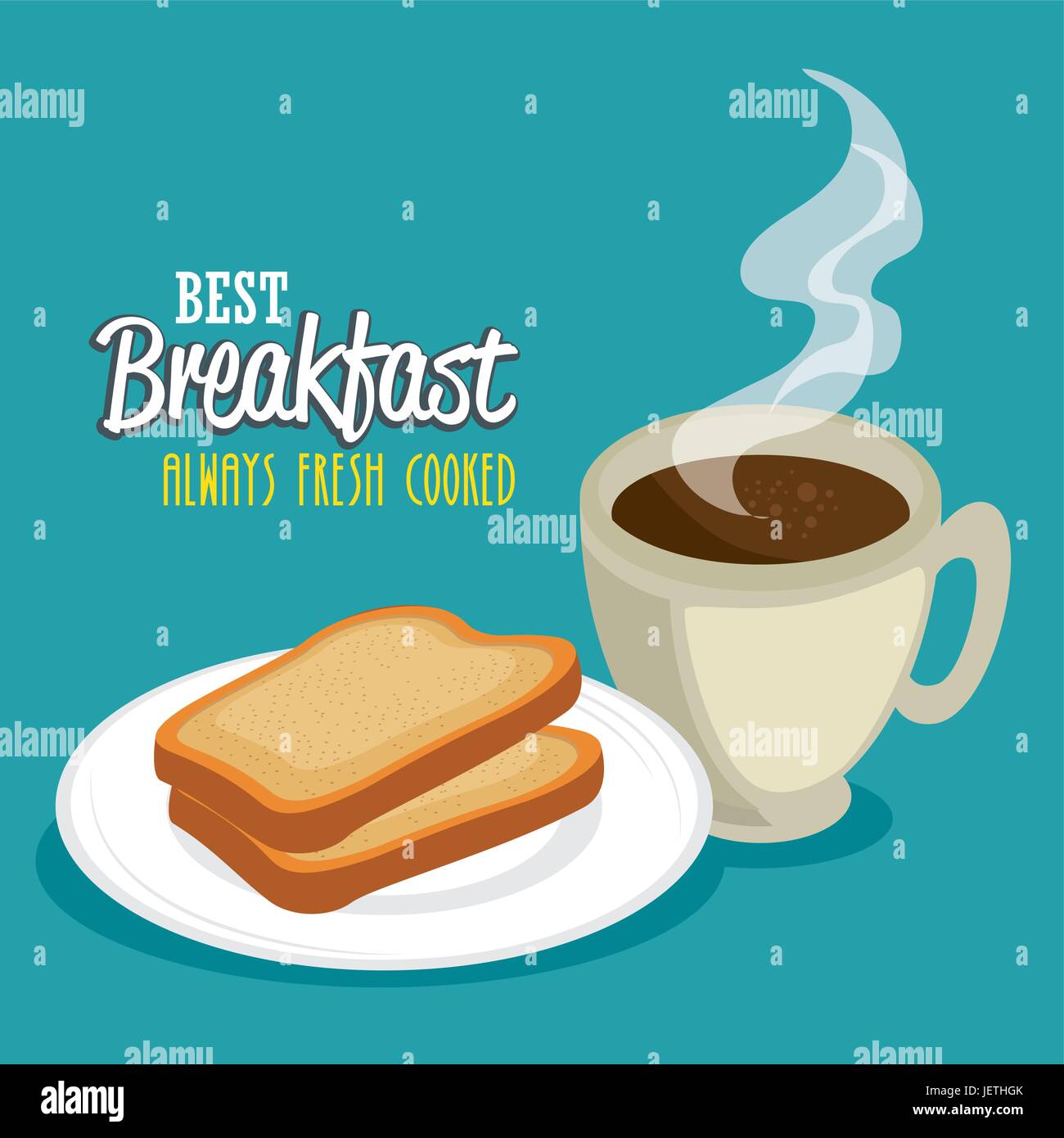 breakfast concept with food and drinks Stock Vector Image & Art - Alamy