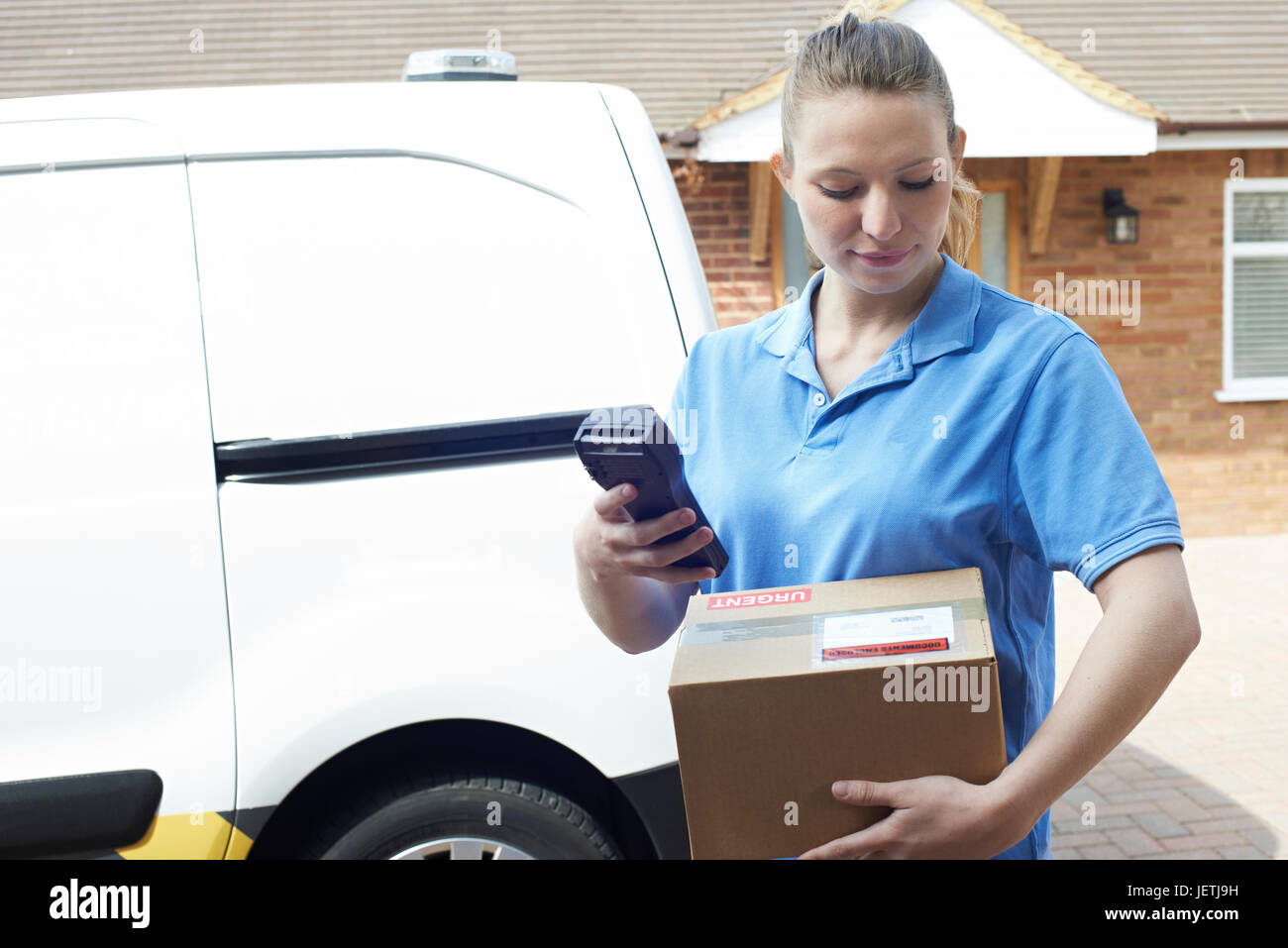 Woman package hi-res stock photography and images - Alamy