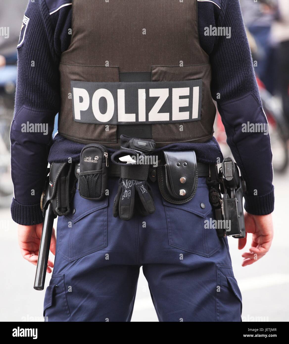 A German policeman is pictured in Berlin near the British embassy on ...