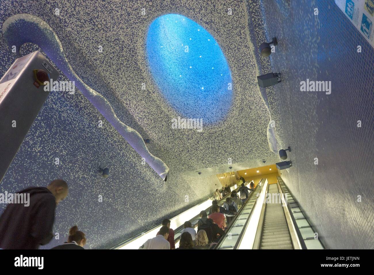 Picture shows Naples subway station Toledo, 3 May 2017. The subway ...