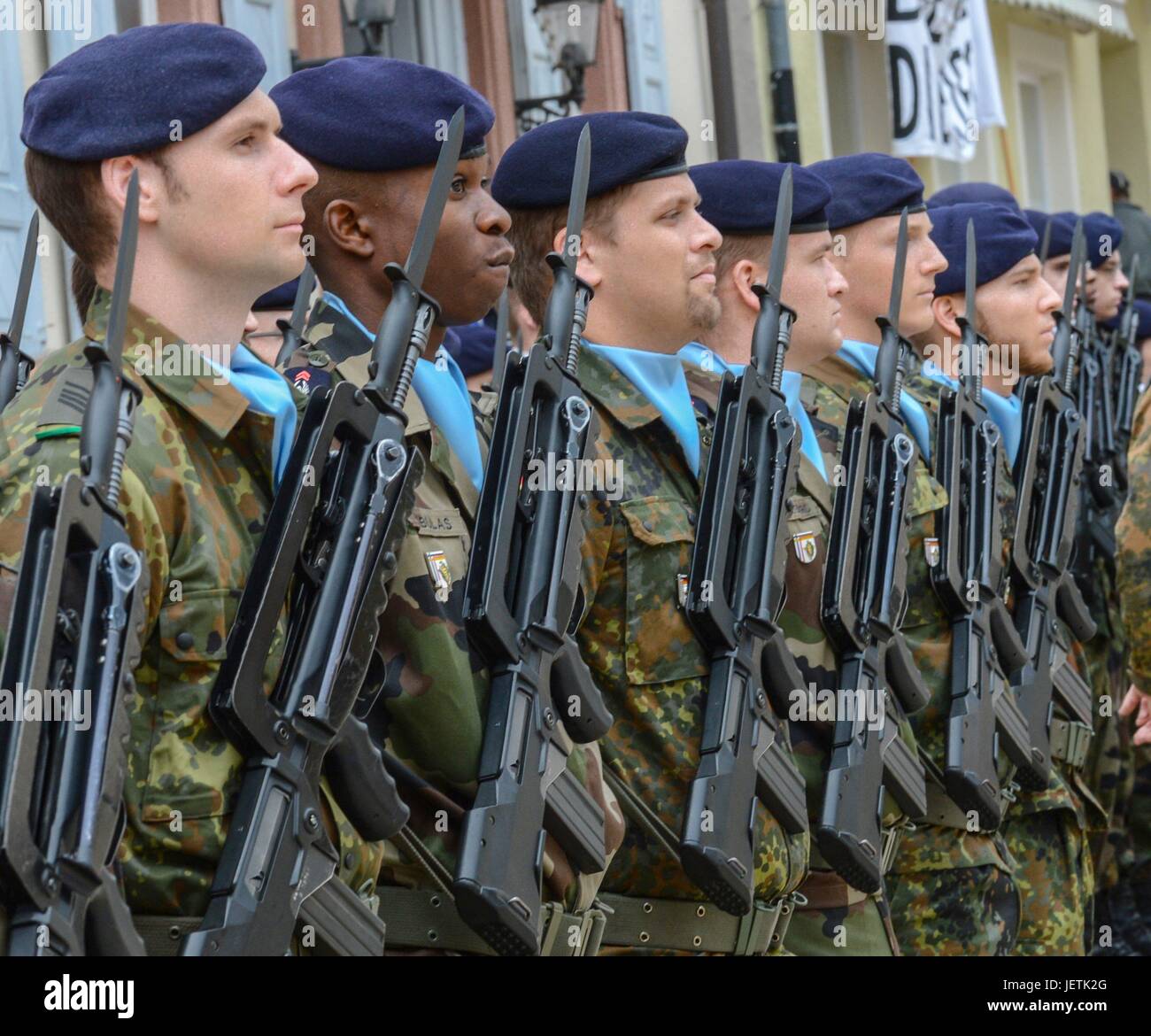 soldiers of the German- French brigade, Müllheim, Oct. 10, 2012 ...