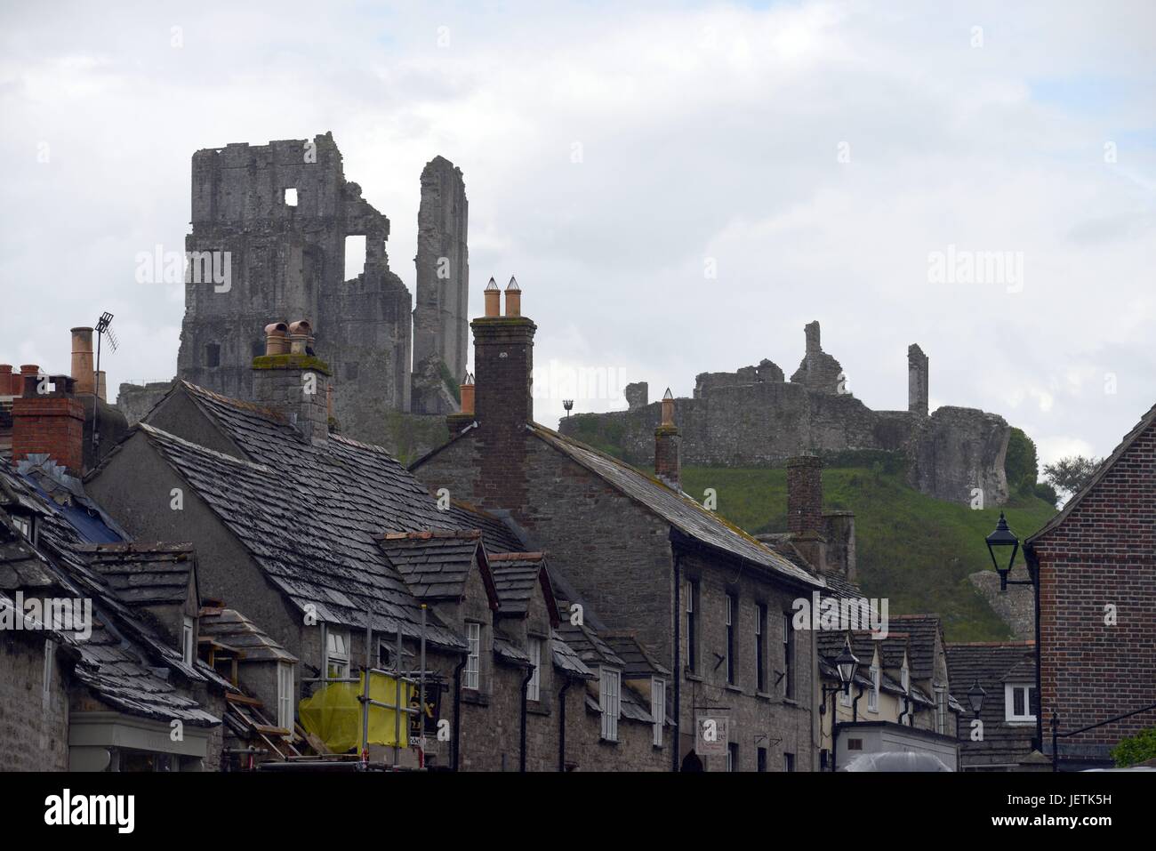 Houses and the ruins of Corfe Castle on June seventeenth 2016 | usage ...