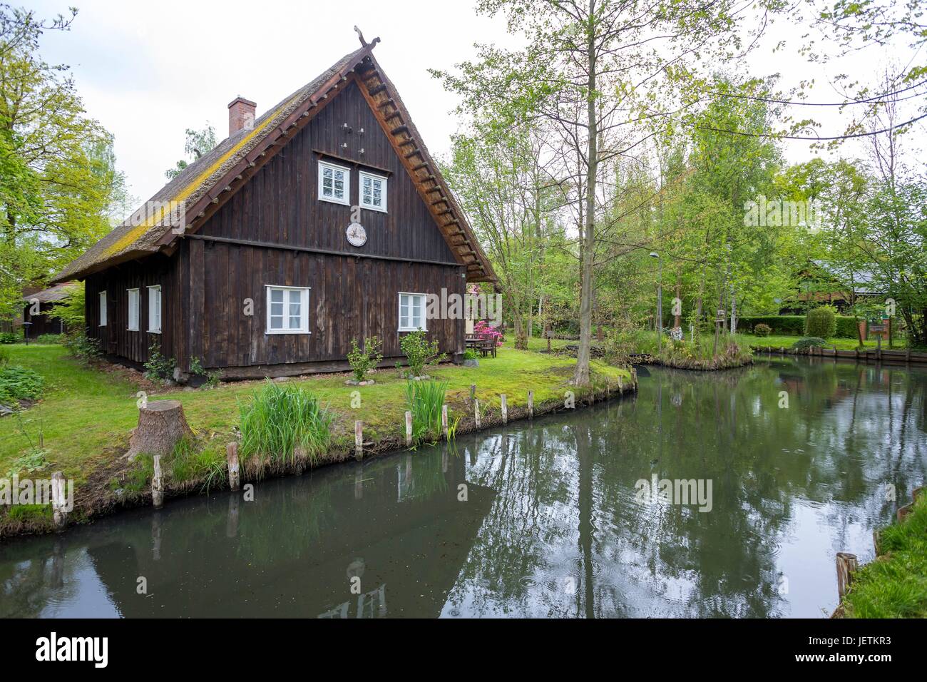 Spring in the Spreewald (Spree forest) in Luebbenau/Lehde (Brandenburg ...